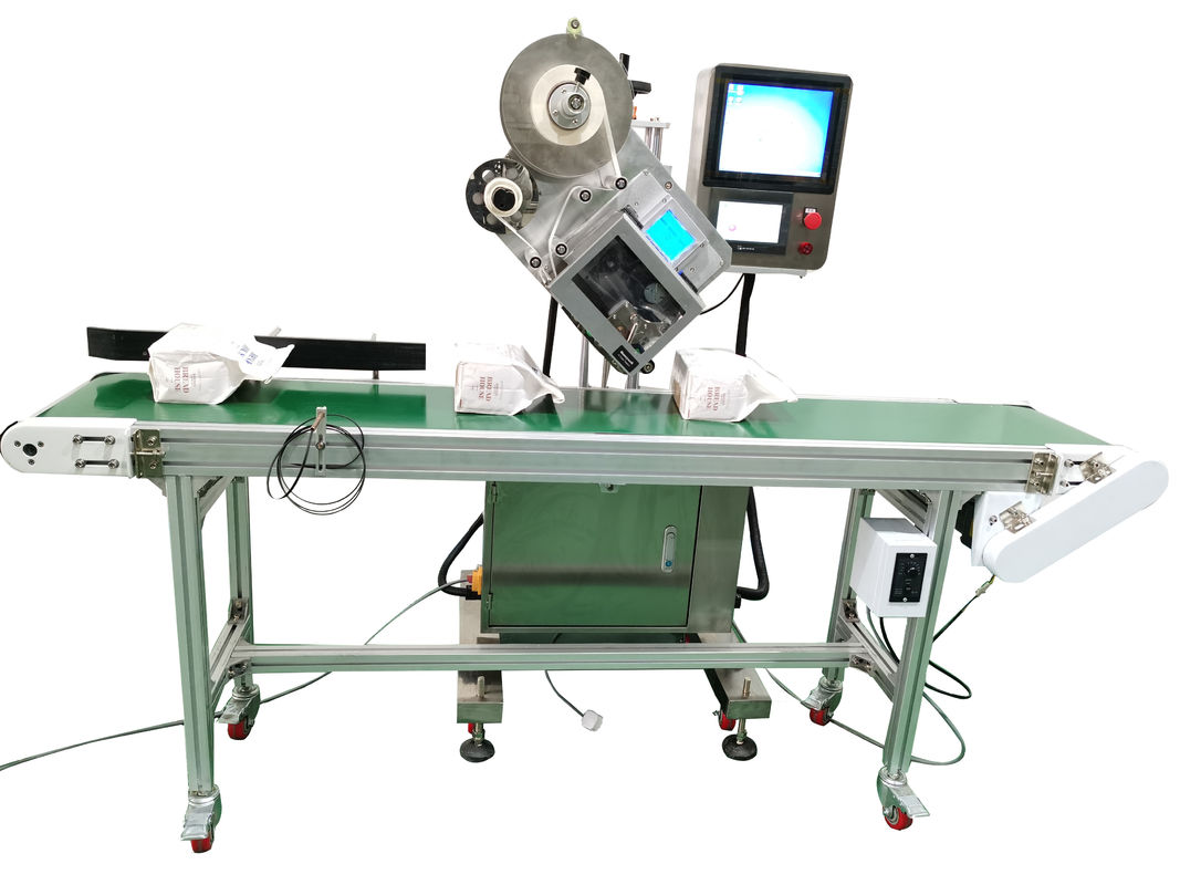 YIMU PLC HMI Automatic Sticker Printer Label Applicator For Food Online