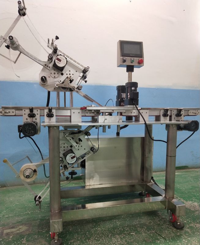 Kinco Automatic Top And Bottom Labeler Cream Jar Labeling Machine