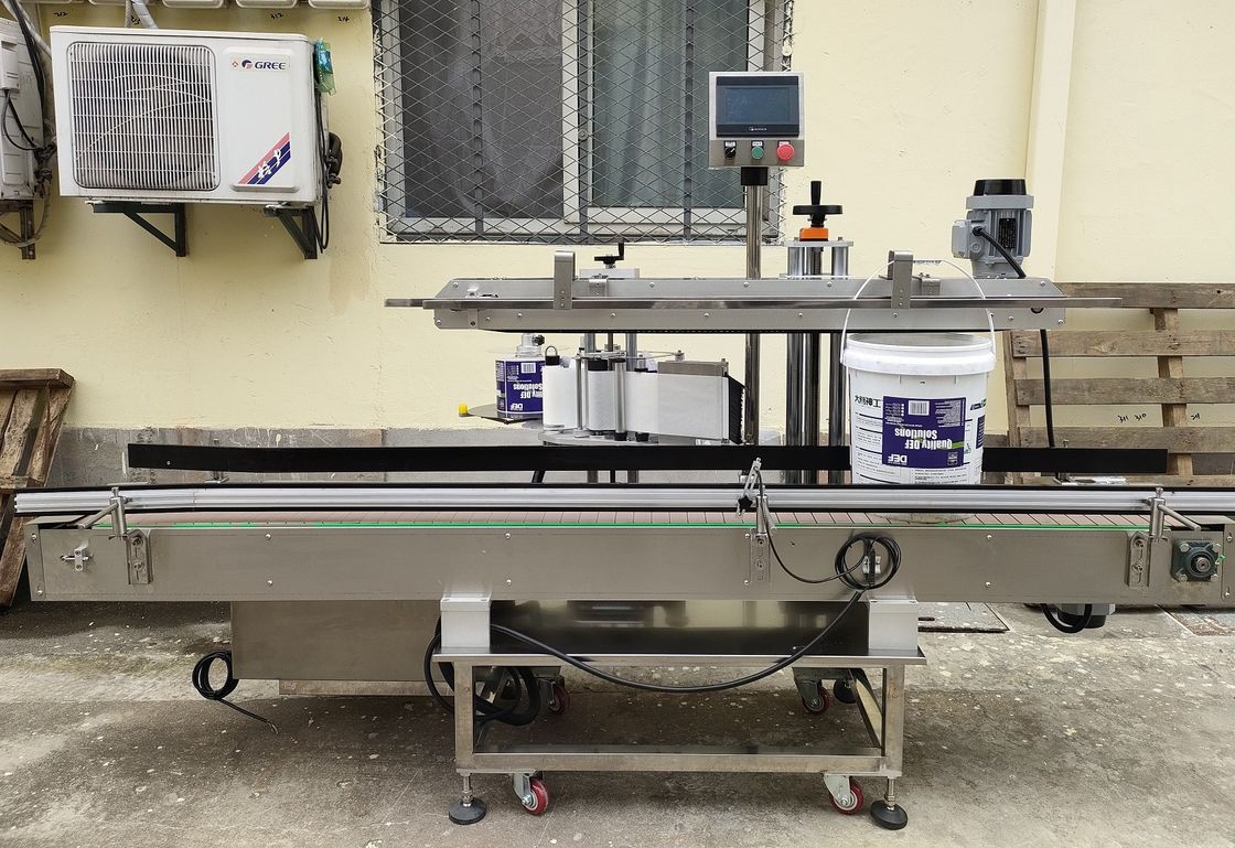 ODM 450kg Big Drum Flat Bottle Labeling Machine Applicator For Oil ...