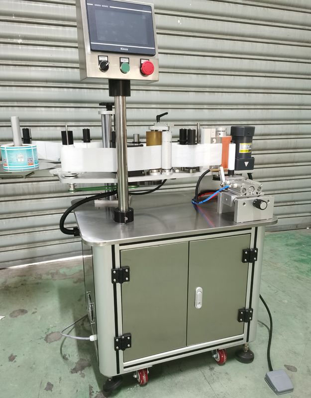 390W Wrap Around Semi Automatic Label Applicator Machine For Aluminium Tube