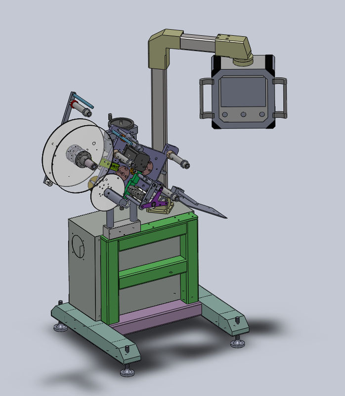 Customized Touchscreen Online Flat Label Applicator Machine PLC Control ...