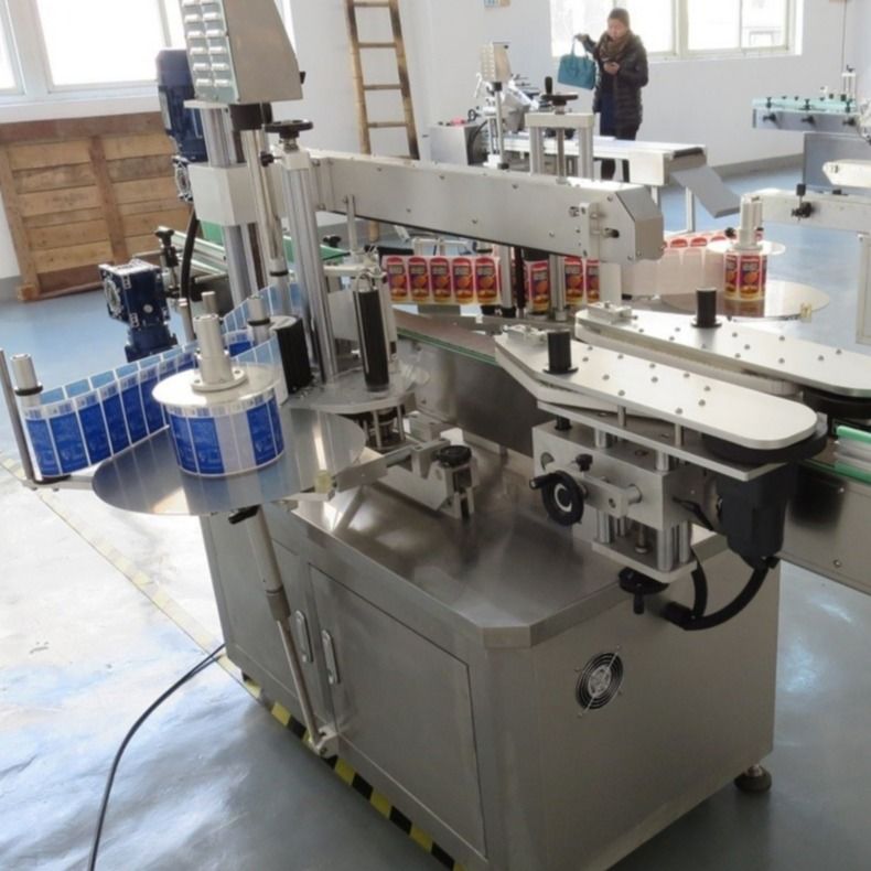 Automatic Flat Lipstick Labeling Machine Jar Label Printing Machine