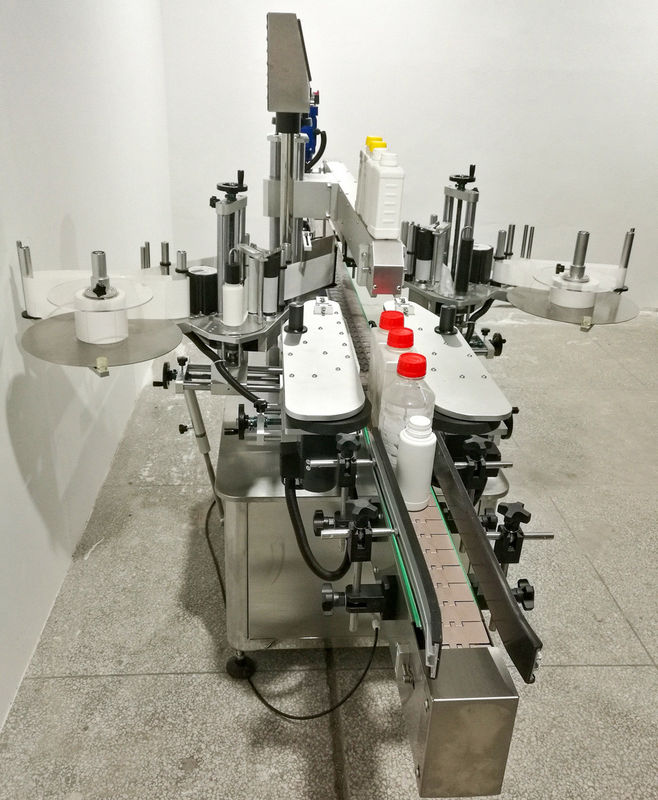 Double Side Flat Sticker Applicator Automatic Square Bottle Front Back ...