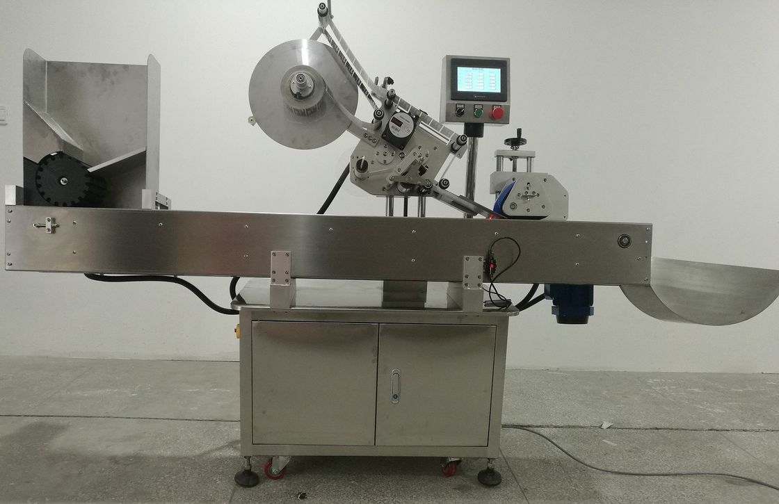 Horizontal Automatic Sticker Vial Labeling Machine For Ball Pen Glue Plastic Tube