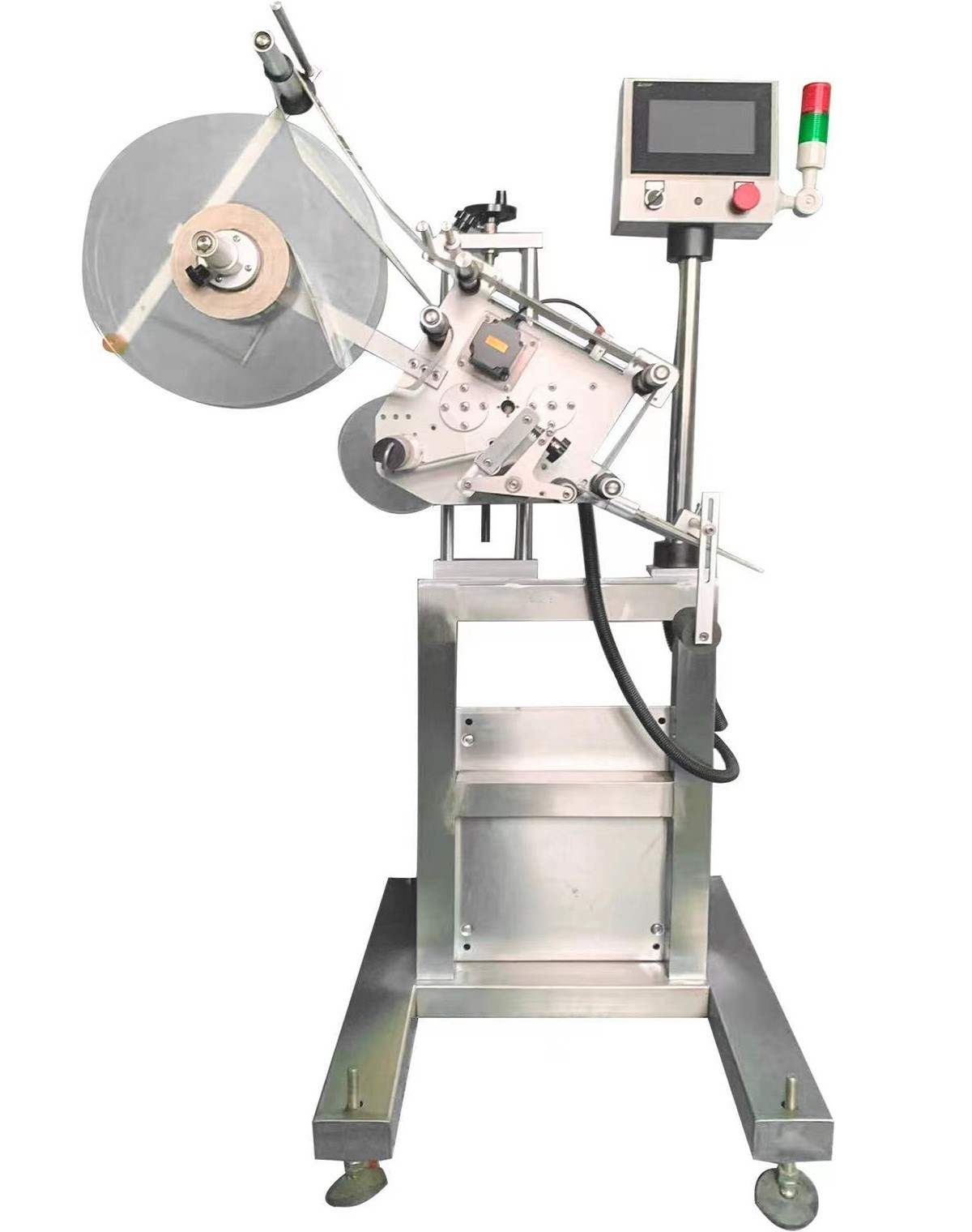 Customized Touchscreen Online Flat Label Applicator Machine PLC Control ...