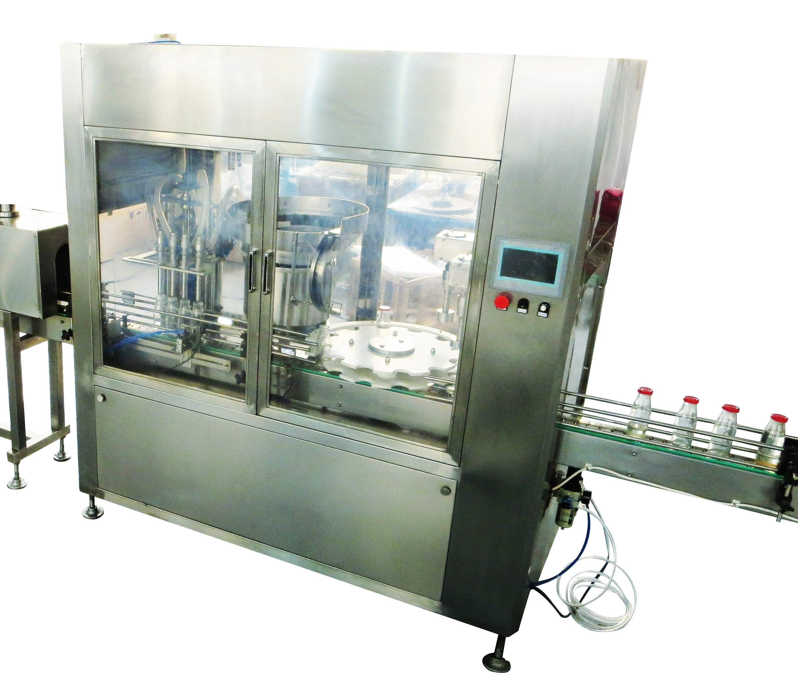 Automatic Glass Bottle 415V Liquid Filling Capping Machine Vodka Wine ...
