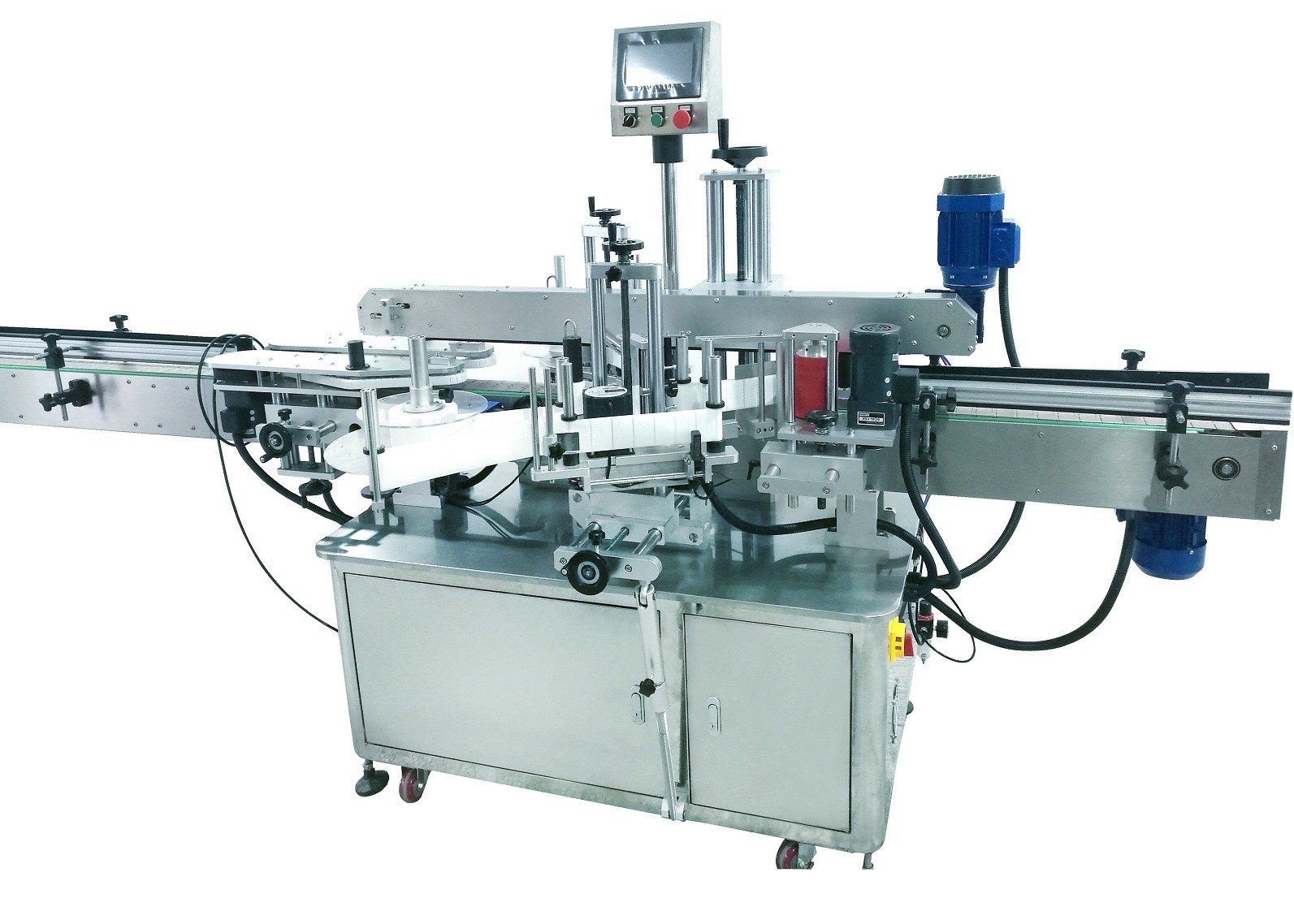 SS304 Aluminum Flat Bottle Automatic Labeling Machine For Cosmetic ...