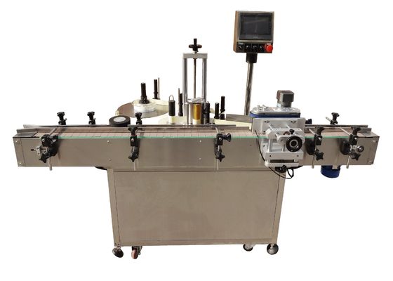 OEM SS304 Automatic Barcode Label Applicator For Flat Round Glass Beer ...