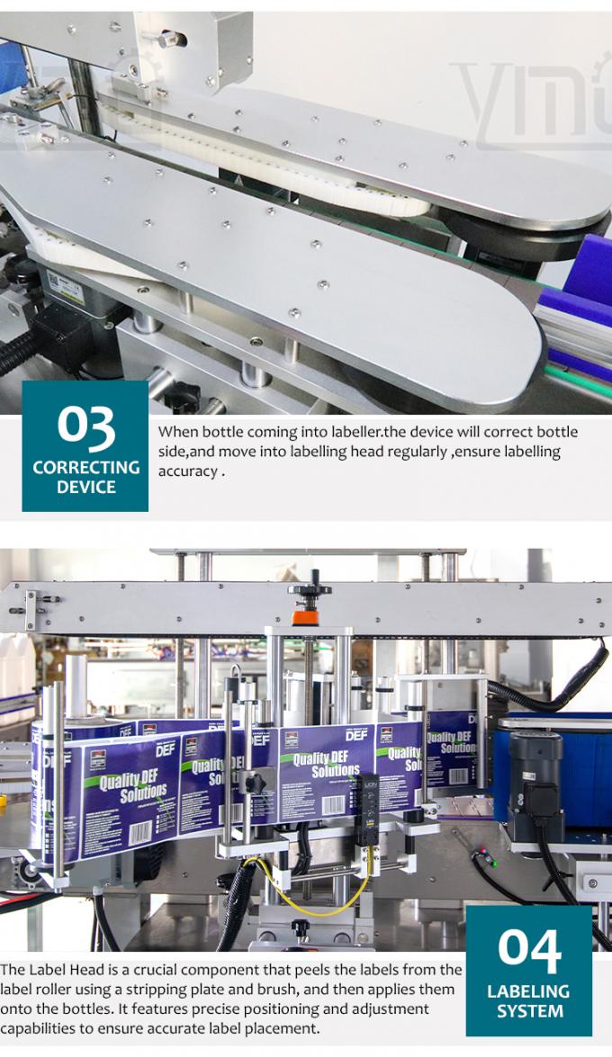 Flat Square Plastic Bottle Single Sticker One Side Label Applicator ...