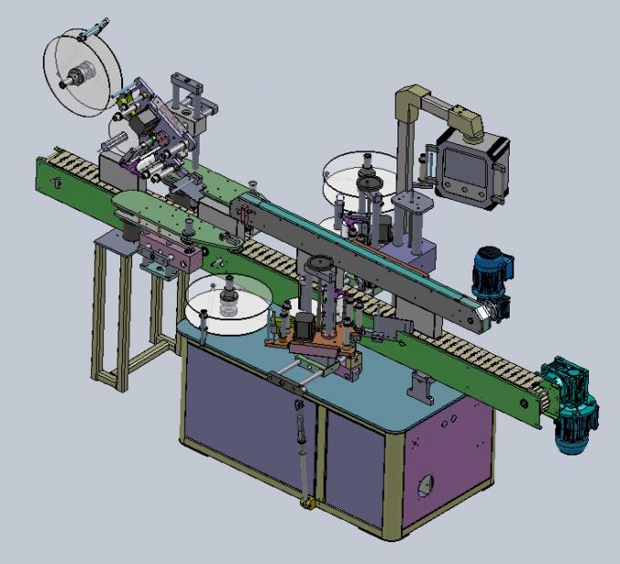 1500W Three Heads Plastic Bottle Label Pasting Machine Automatic ...